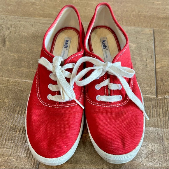 Keds | Shoes | Keds Womens Original Classic Lace Up Sneaker Red White ...
